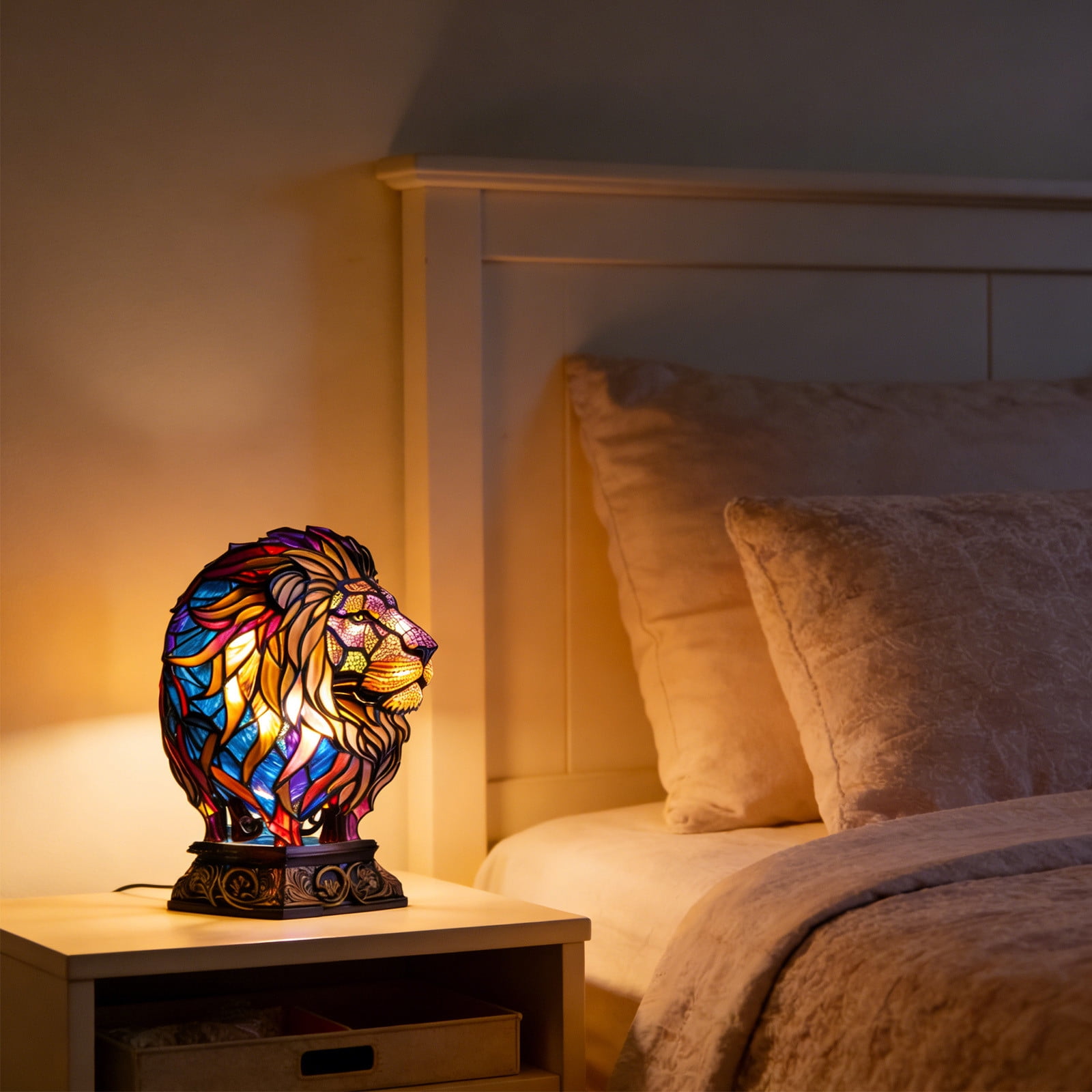 Colorful Animal Night Light, USB Plug Lion Wolf Turtle Dolphin Shape ...