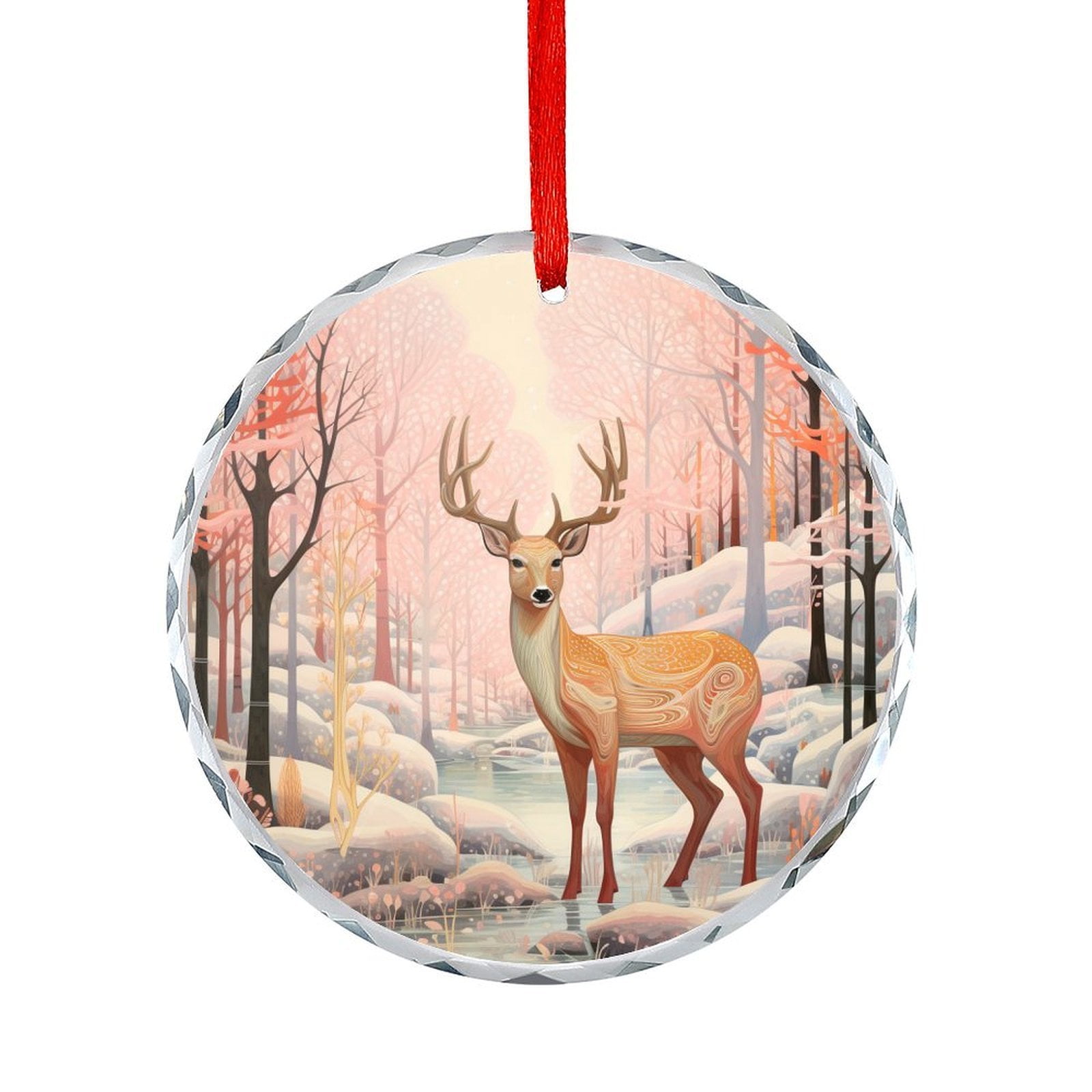 Colorful Animation Reindeer Crystal Glass Ornament Unique Gift Idea ...