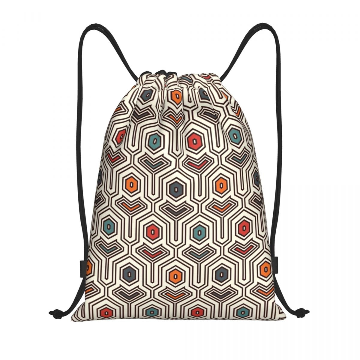 Colorful Ankara Geometric Pattern Drawstring Backpack Bags Men Women ...