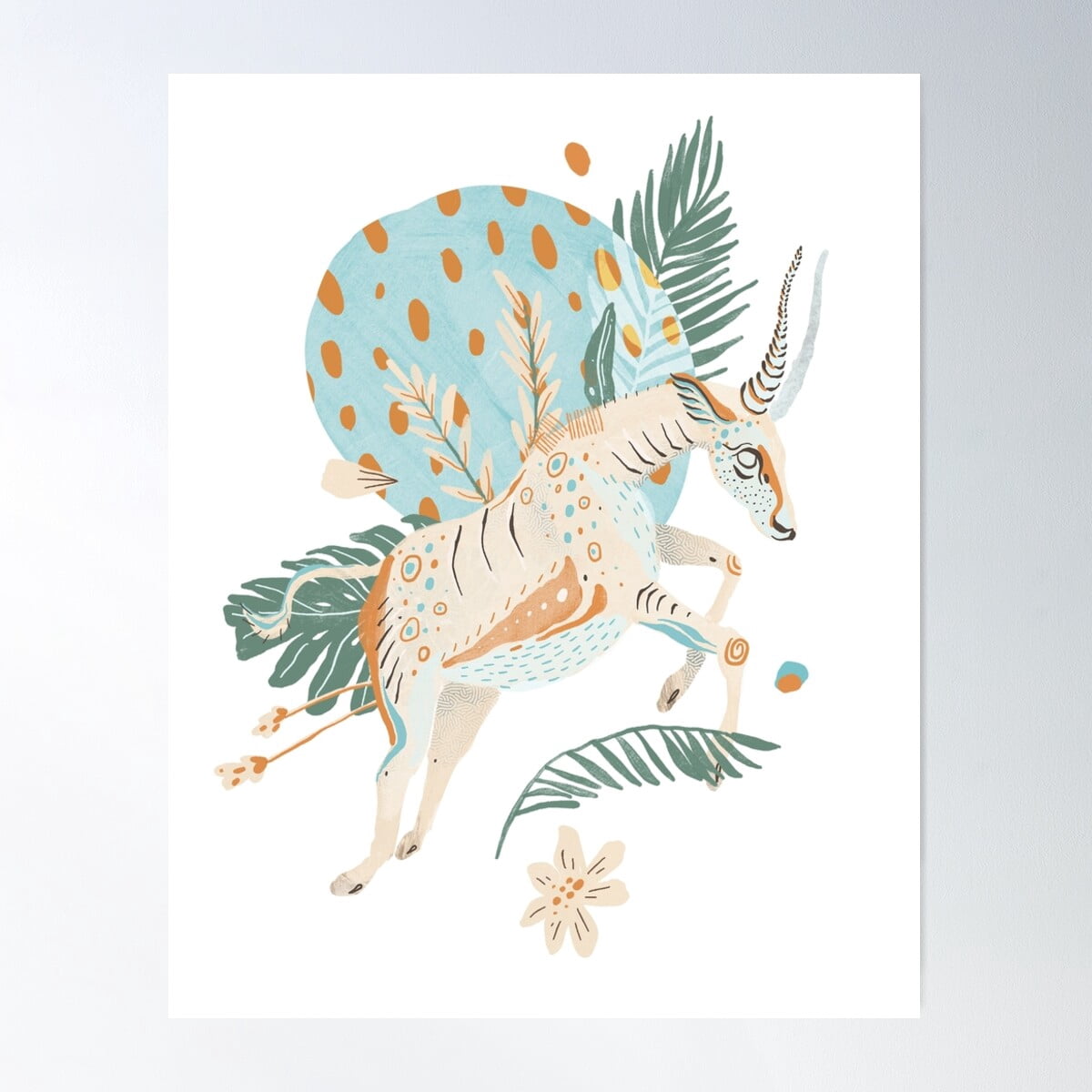 Colorful Antelope Poster Wall Art, Modern Wall Decor For Living Room ...
