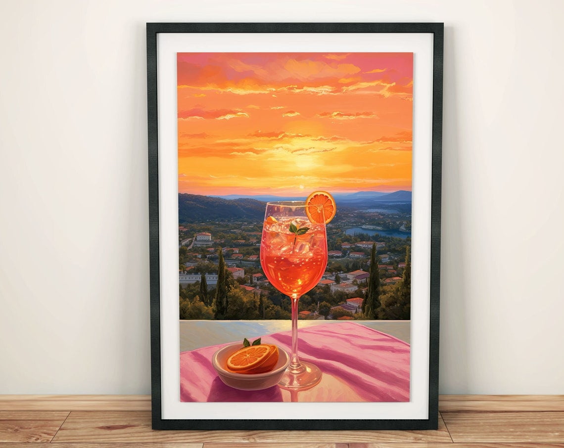 Colorful Aperol Spritz Wall Mural Summery Cocktail Motif Picture Sunset ...
