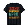 Colorful April Birthday Celebration T-Shirt for Legends Born in April ...
