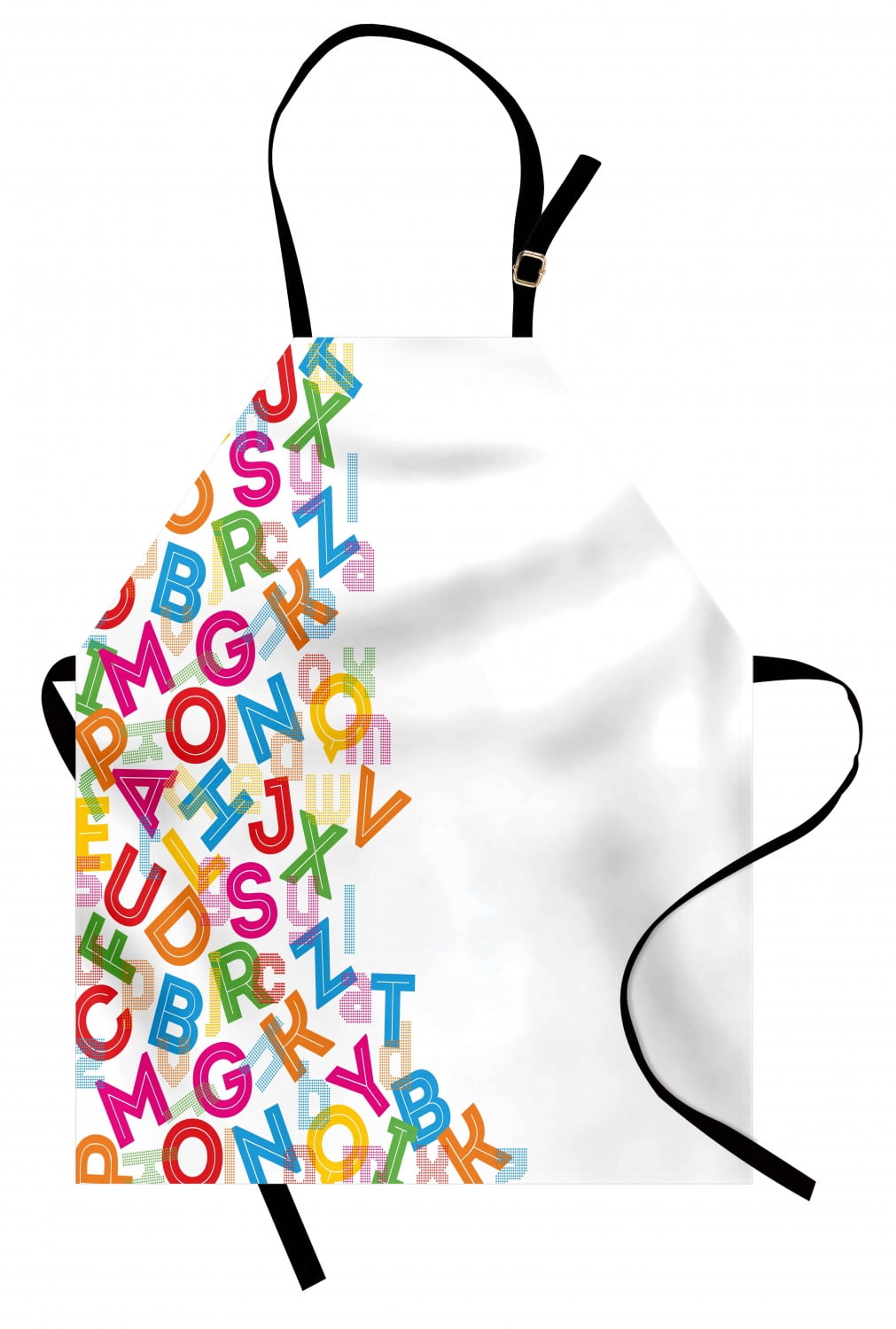 Colorful Apron Alphabet Background Design with Letter Icons Words ...