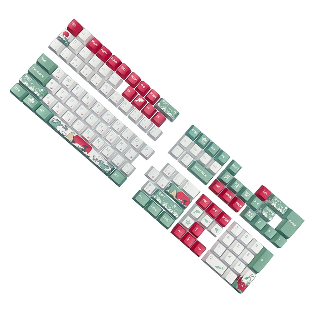 Colorful Arabic Keycaps Coral Sea PBT Keycaps for Typists and Gamers ...