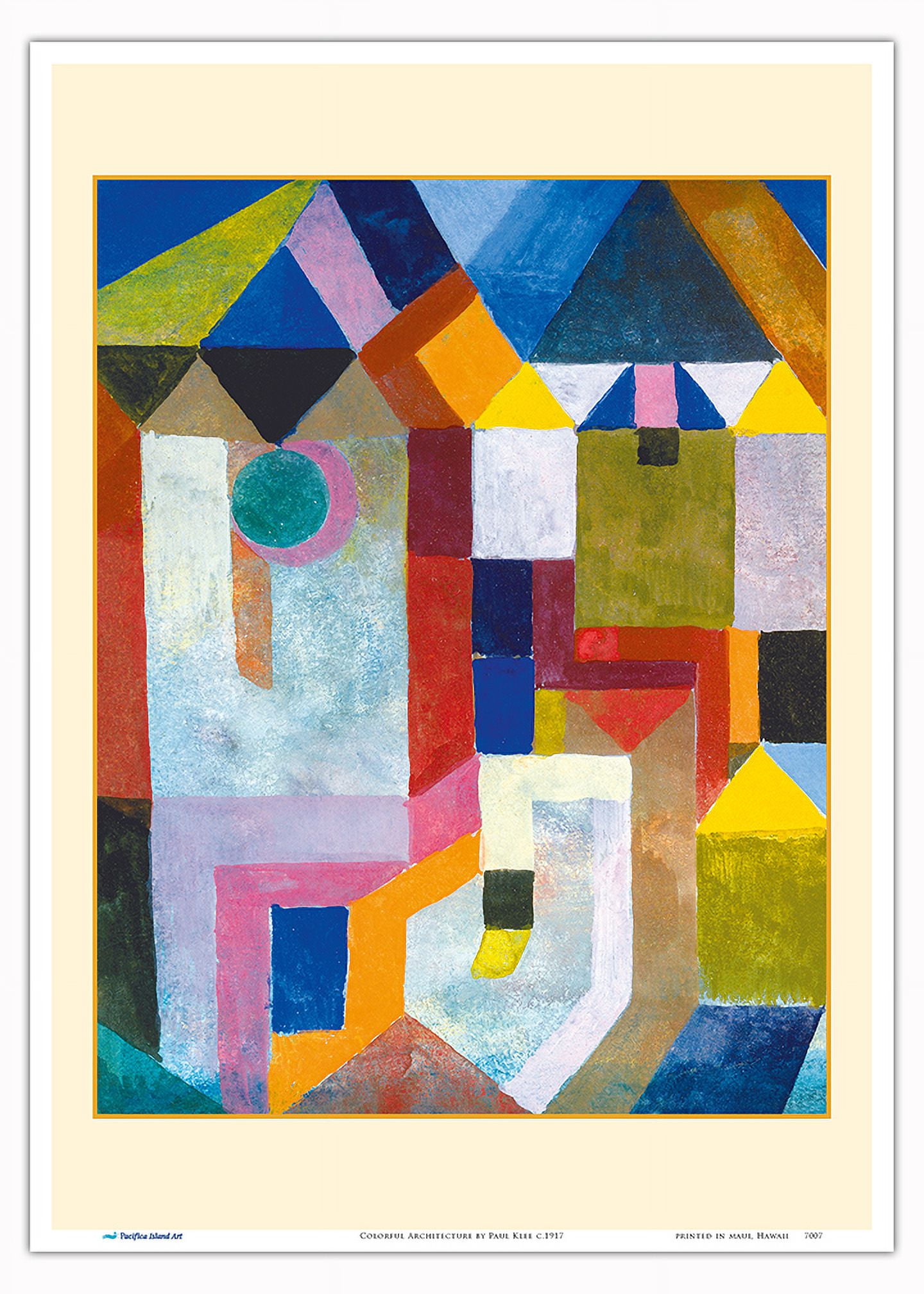 Colorful Architecture - From an Original Color Painting by Paul Klee c ...