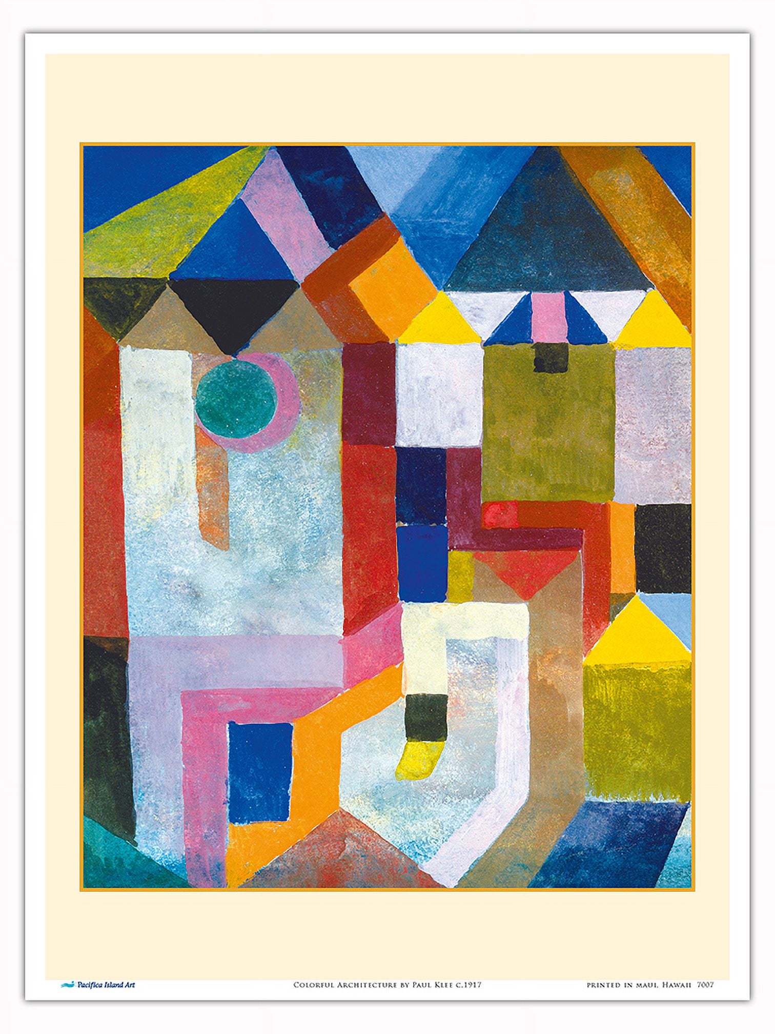 Colorful Architecture - From an Original Color Painting by Paul Klee c ...