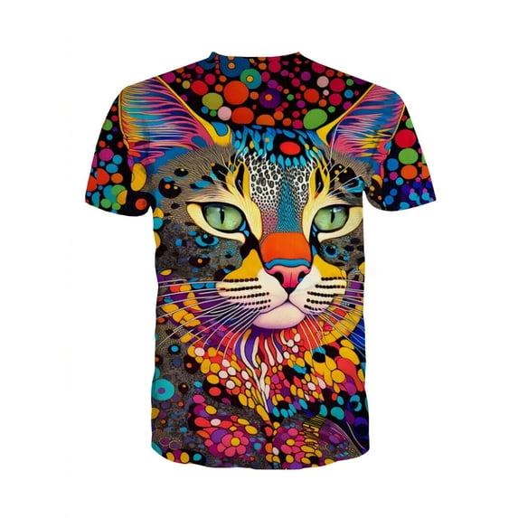 Colorful Art Cat 3D Graphic Print Fashion Lightweight Silky - Walmart.com