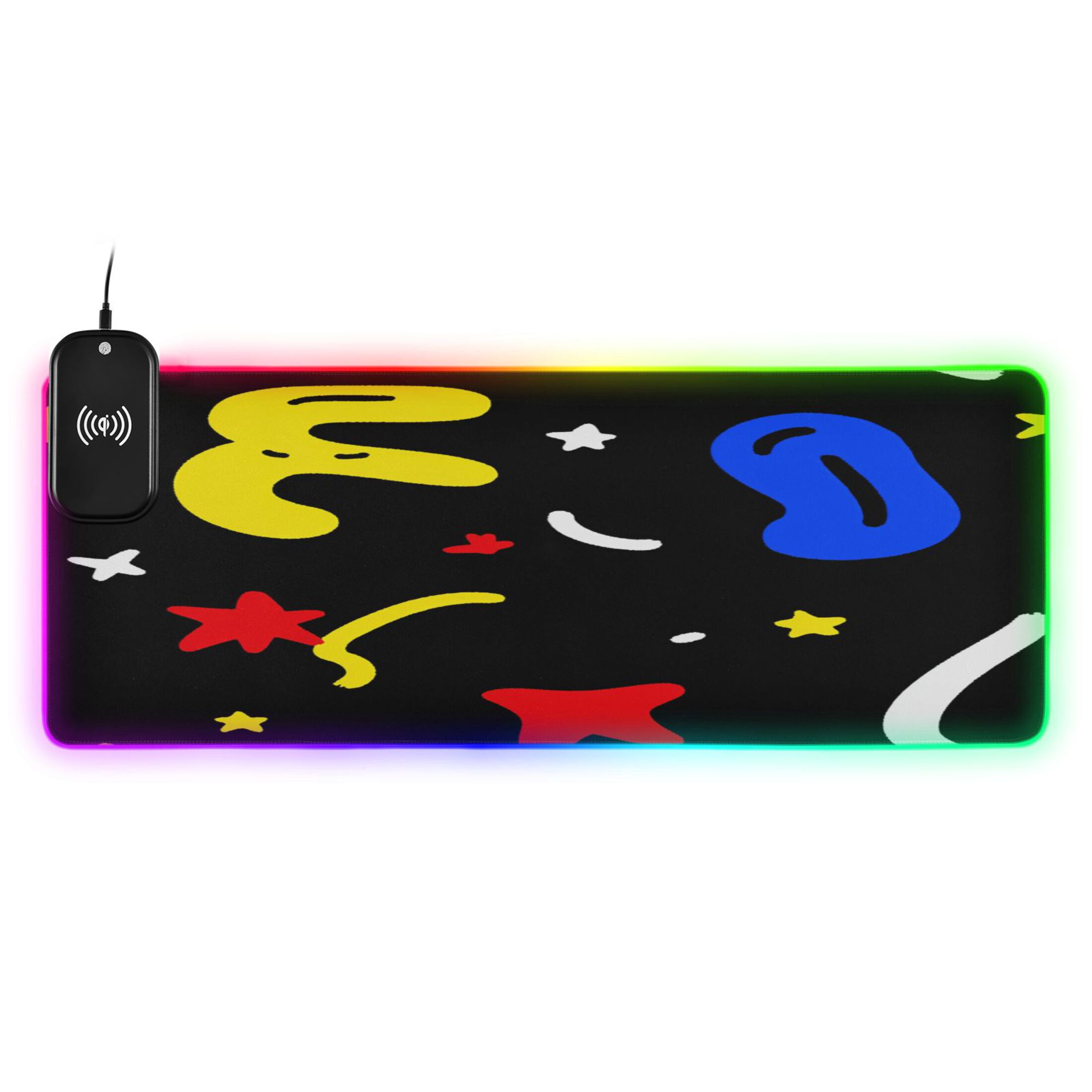 Colorful Art Pattern Design Large RGB Gaming Mouse Pad with Fast ...