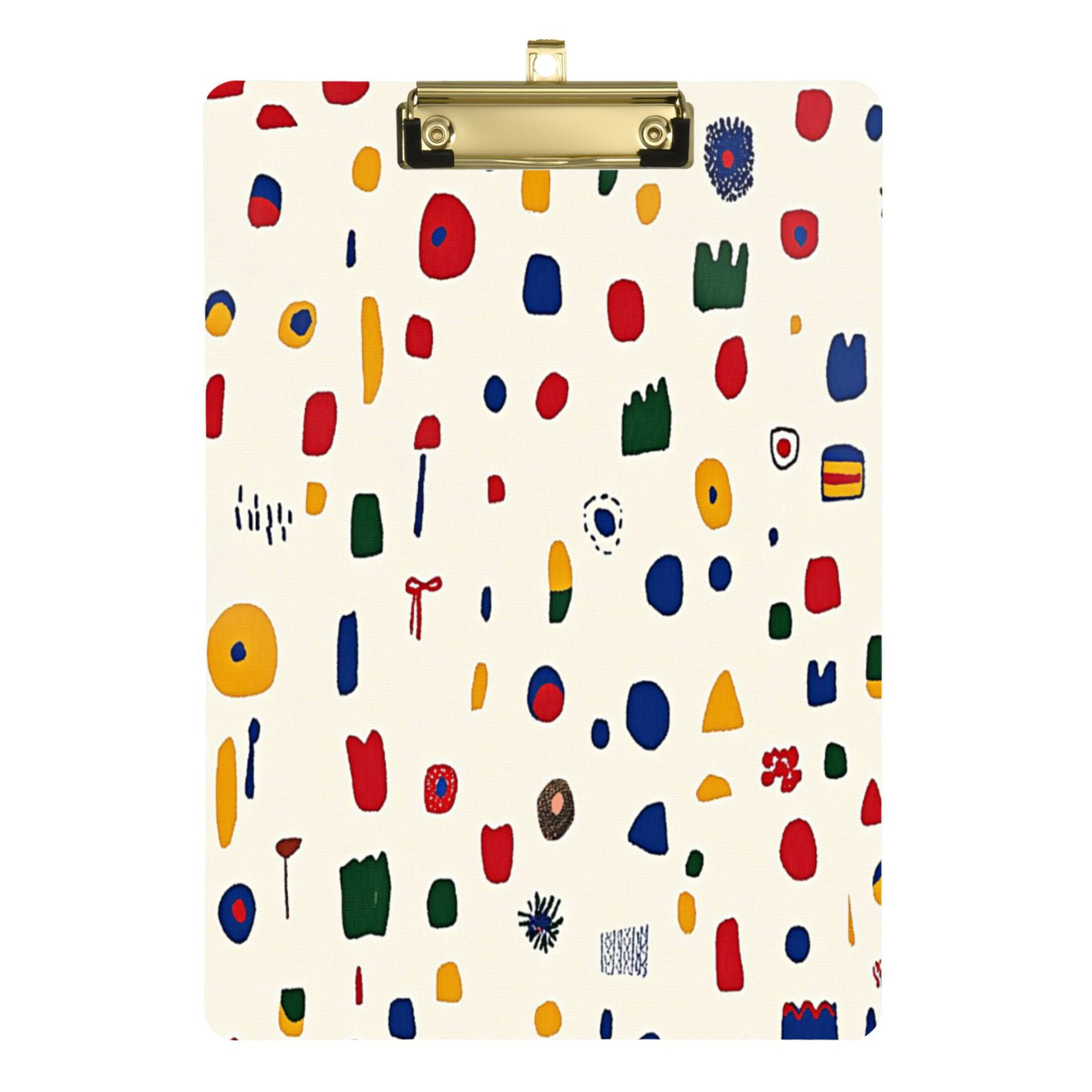 Colorful Art Shapes Pattern 12.5x9in Clipboard, Durable Acrylic with ...