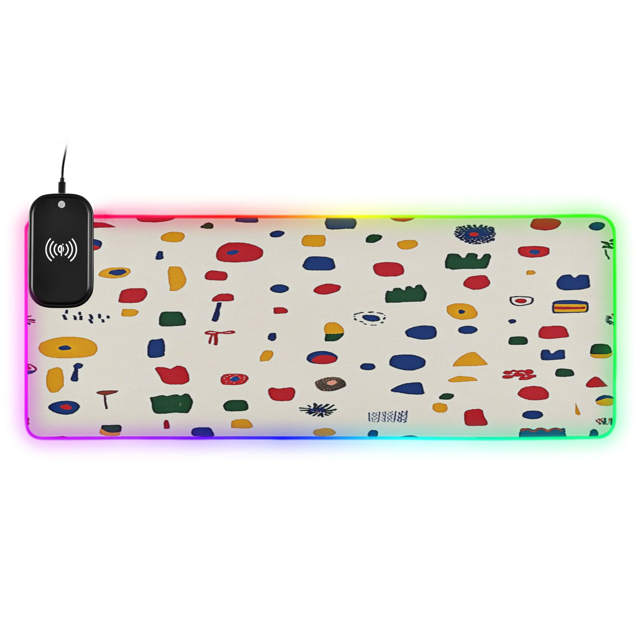 Colorful Art Shapes Pattern Large RGB Gaming Mouse Pad with Fast ...