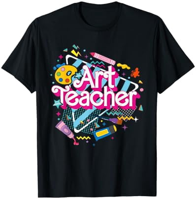 Colorful Art Supplies Graphic T-Shirt for Passionate Art Teachers and ...