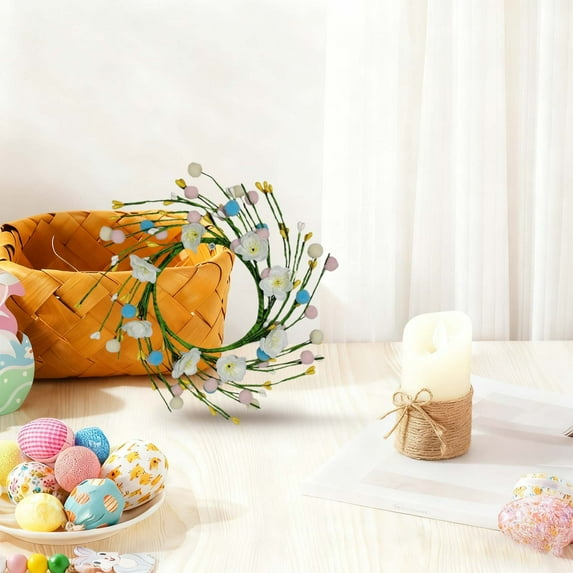 Colorful Artificial Flower Wreath (12.6in) – Dense Floral Design for ...