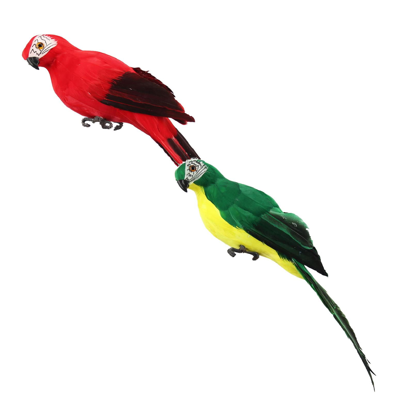 Colorful Artificial Parrots Birds Model Outdoor Feathered Figure Decor ...