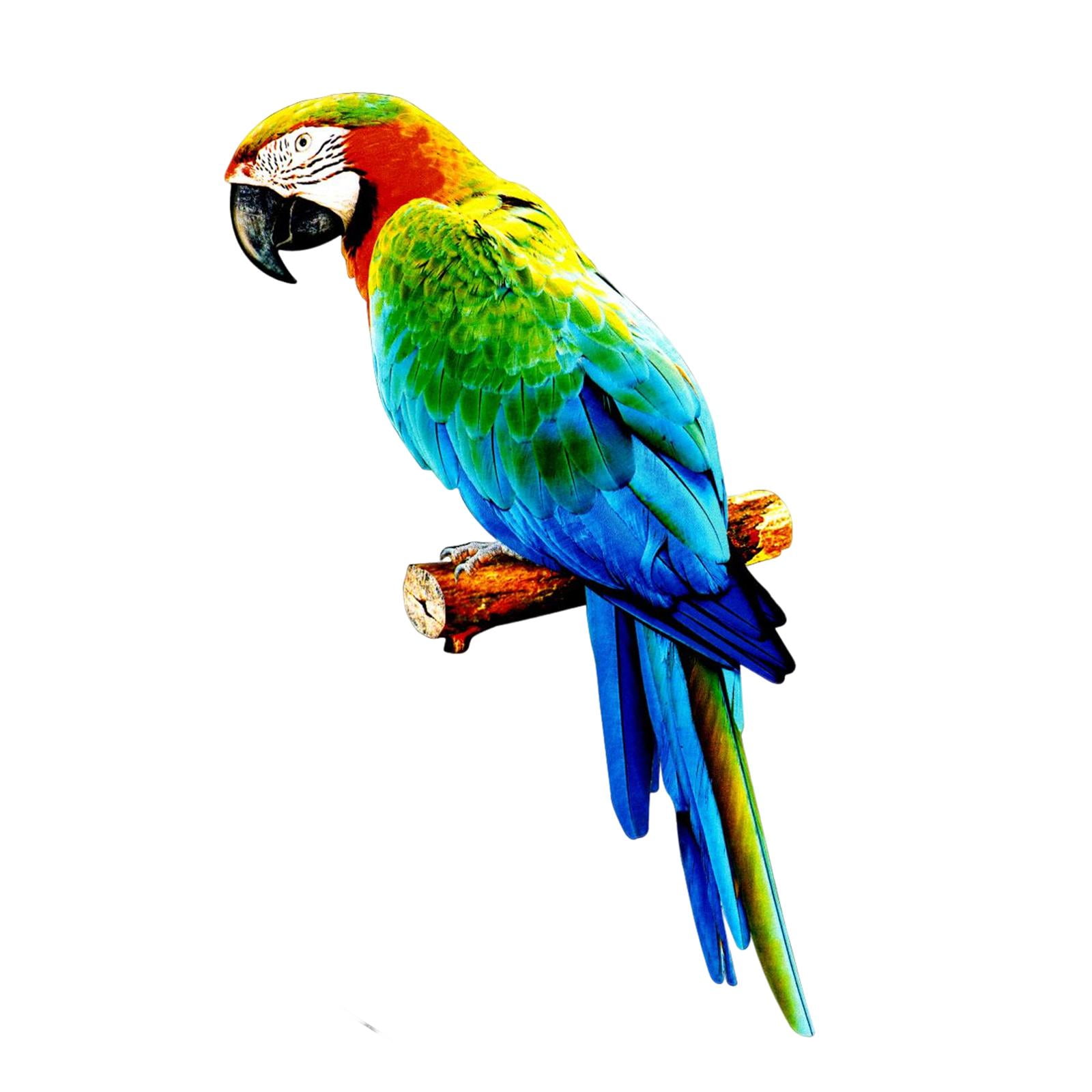 Colorful Artificial Parrots Figurines Miniature Pendant Hanging Bird ...