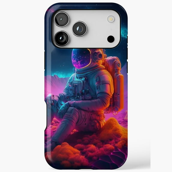 Colorful Astronaut Outer Space Artwork For iPhone 11-17 Pro Max Phone ...