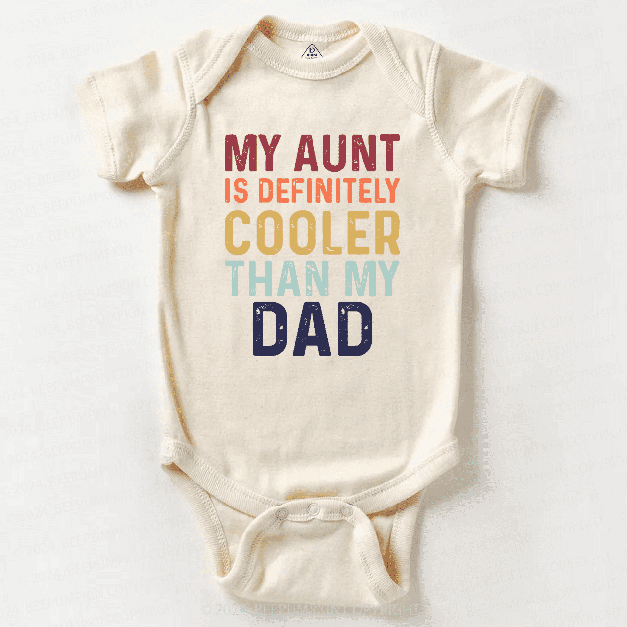 Colorful Aunt Is Definitely Cooler Than My Dad Baby Bodysuit Cute Baby ...