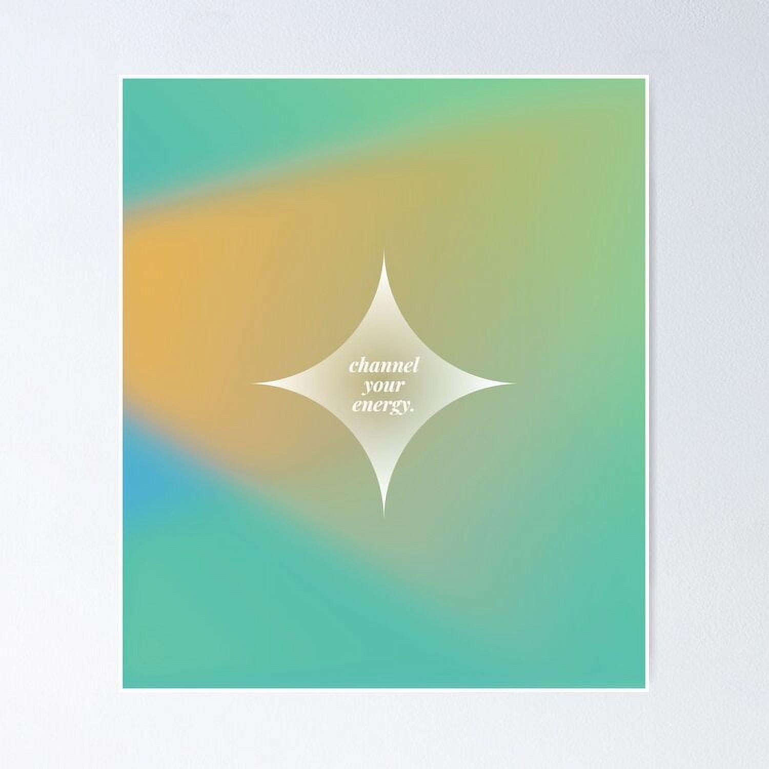 Colorful Aura with White Graphic Star: Channel Your Energy UNFRAMED ...