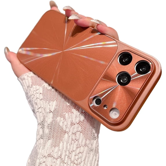 Colorful Aurora CD Pattern Camera Protect Phone Case for iPhone (Brown ...