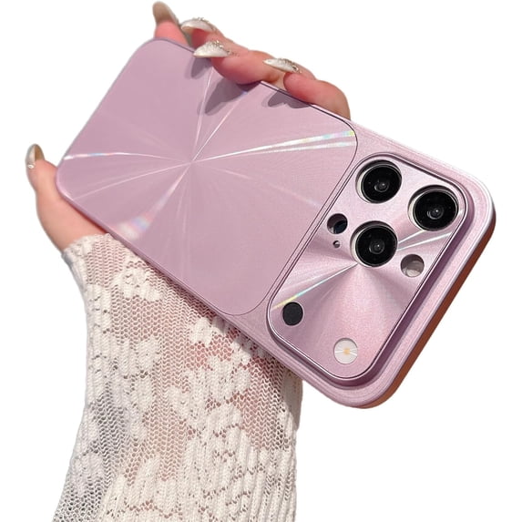 Colorful Aurora CD Pattern Camera Protect Phone Case for iPhone (Purple ...