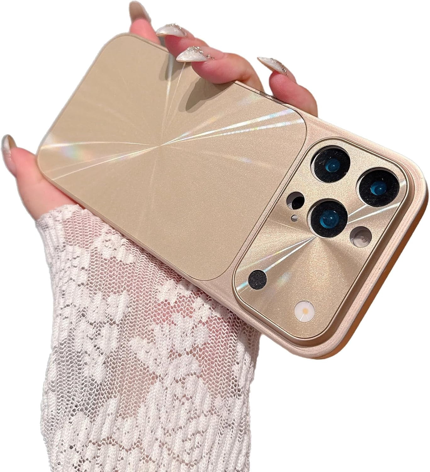 Colorful Aurora CD Pattern Camera Protect Phone Case for iPhone (Rose ...