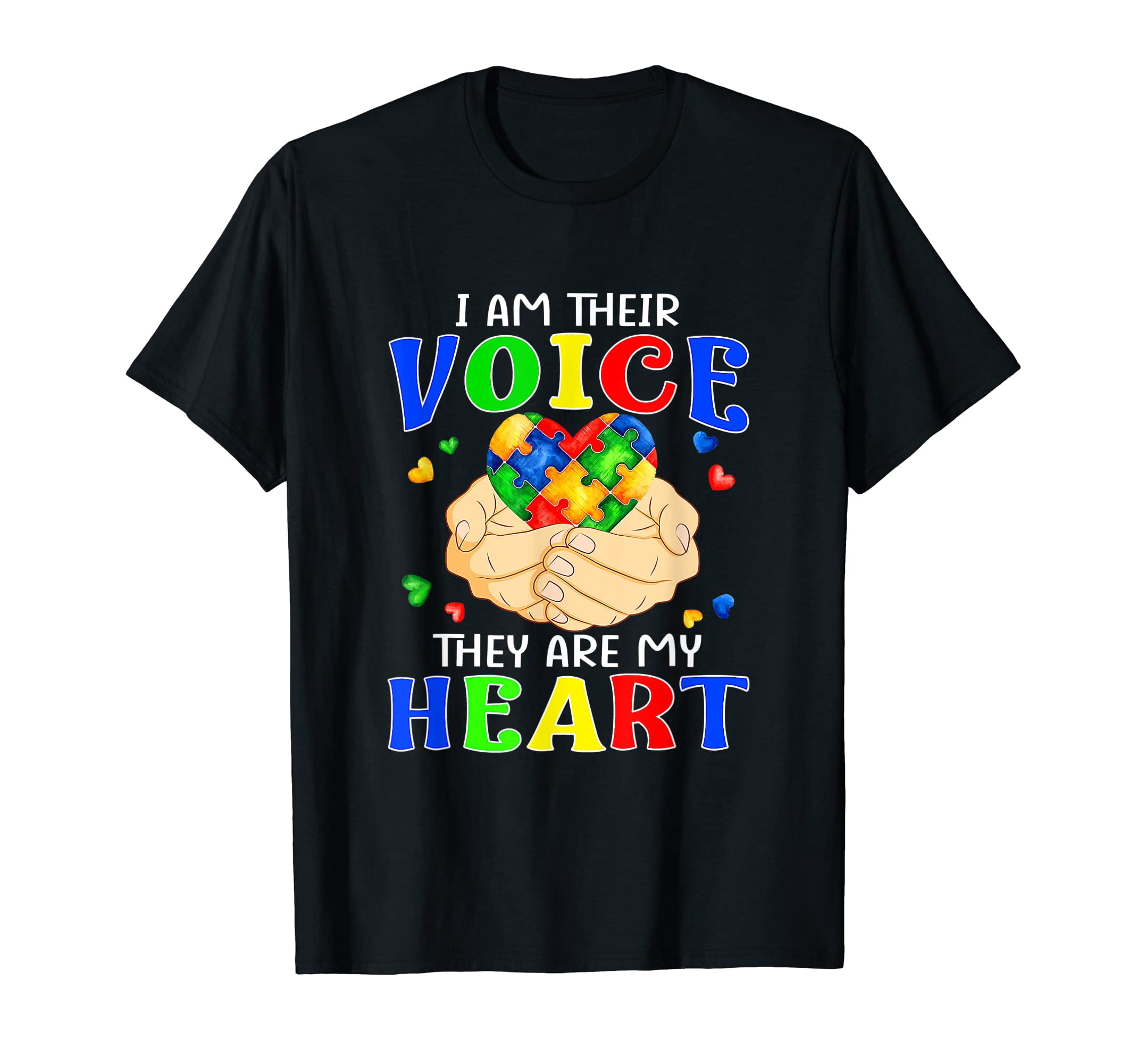 Colorful Autism Awareness Puzzle Heart T-Shirt for Teachers - I Am ...