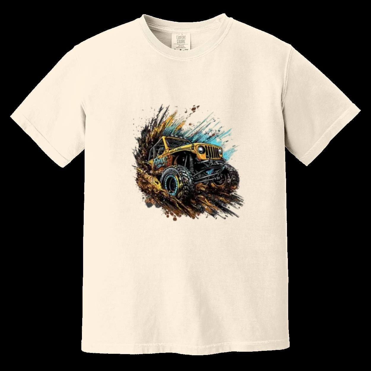 Colorful Auto Racing Lovers Comfort Color T-shirt With Car Design, for men & women, up to size ...