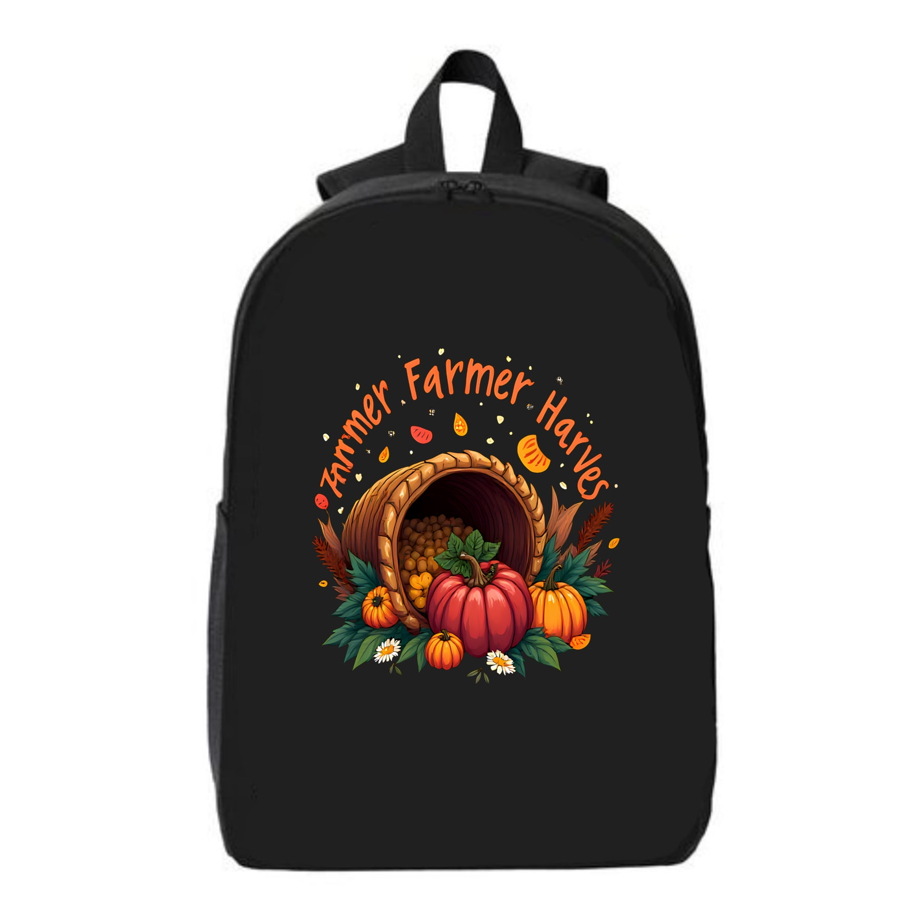 Colorful Autumn Farmers Harvest Design Laptop Backpack for College ...