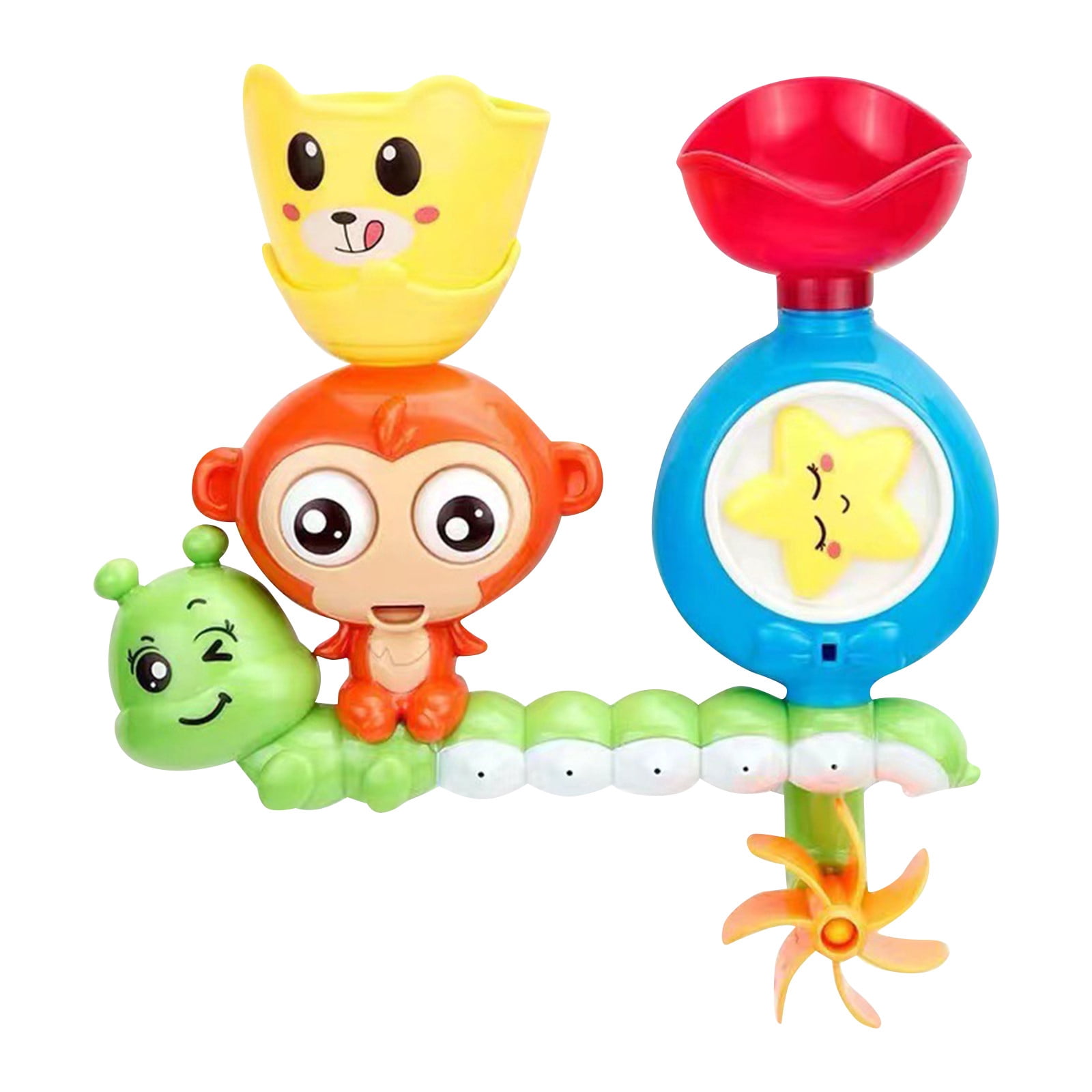 Colorful Baby Bath Toy with Spinning Wheel, Animal Characters ...