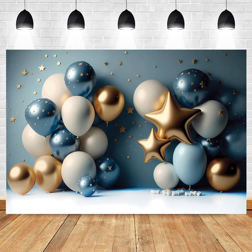 Colorful Balloon Baby 1st Birthday Backdrop Photography Newborn Baby ...
