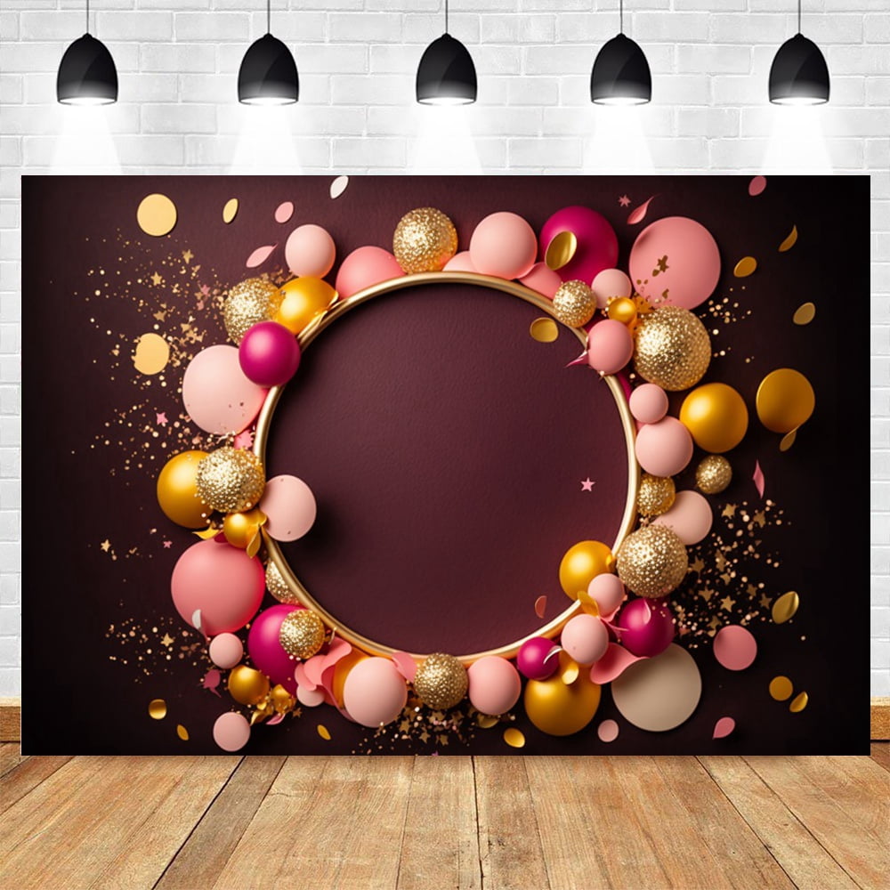 Colorful Balloon Baby 1st Birthday Backdrop Photography Newborn Baby ...