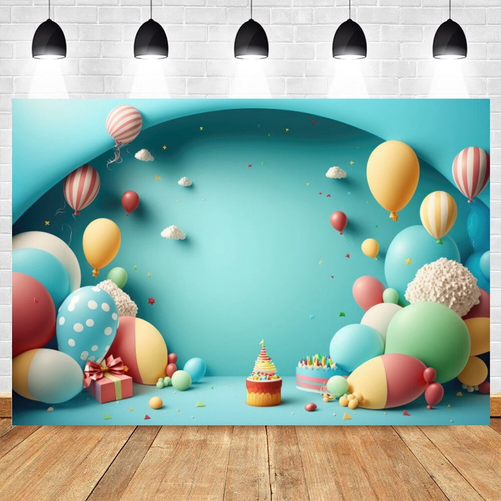 Colorful Balloon Baby Shower 1st Birthday Photography Backdrop Arch ...