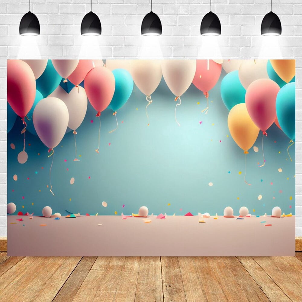Colorful Balloon Baby Shower 1st Birthday Photography Backdrop Arch ...