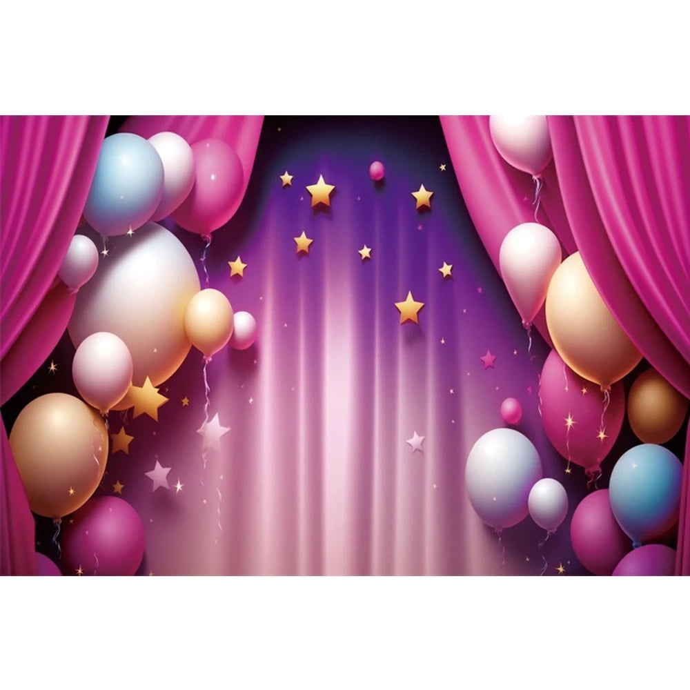 Colorful Balloon Photography Backdrops Boy Girl One Year Birthday Party ...
