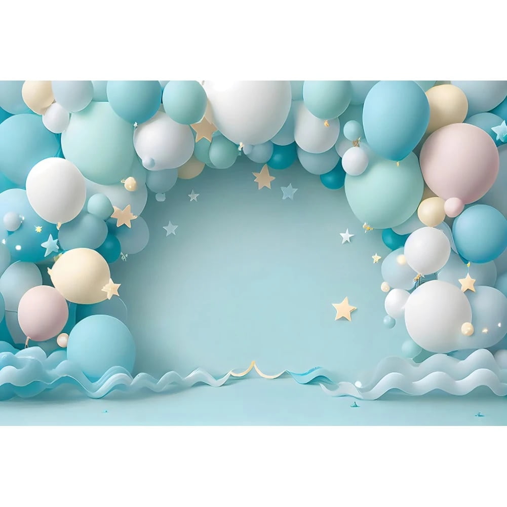 Colorful Balloon Photography Backdrops Boy Girl One Year Birthday Party ...