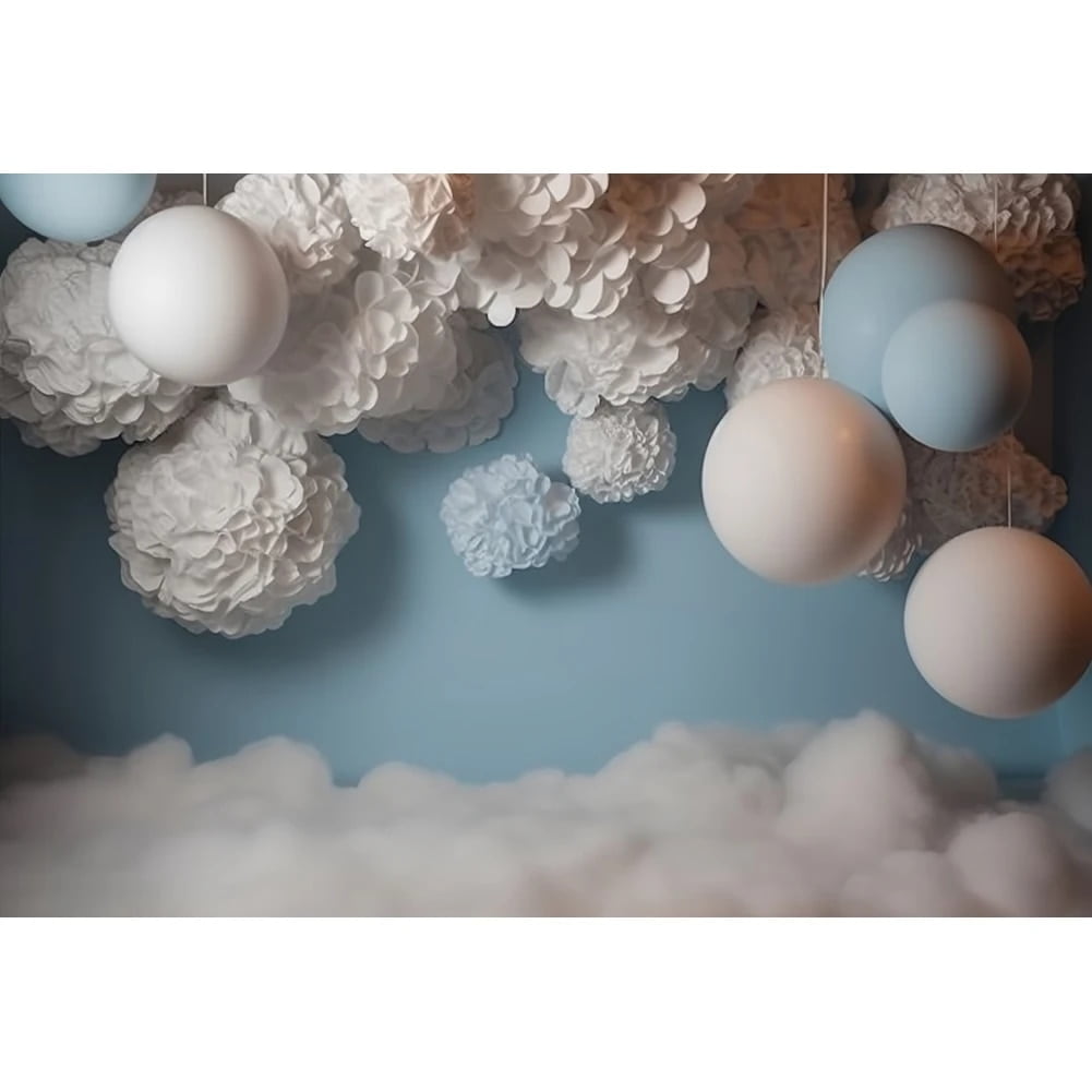 Colorful Balloon Photography Backdrops Boy Girl One Year Birthday Party ...