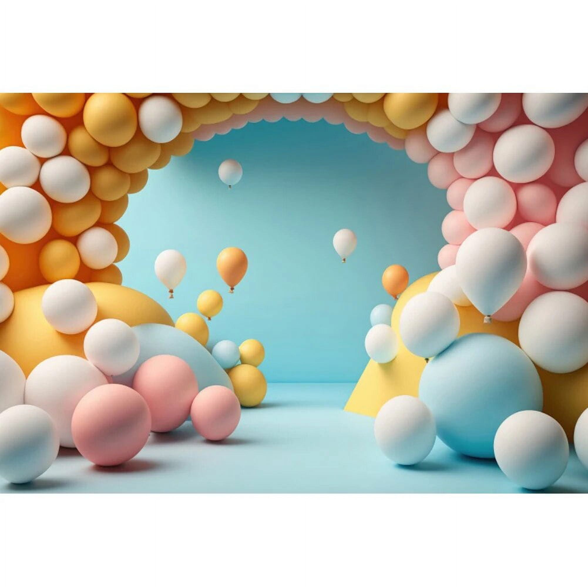 Colorful Balloon Photography Backdrops Boy Girl One Year Birthday Party ...
