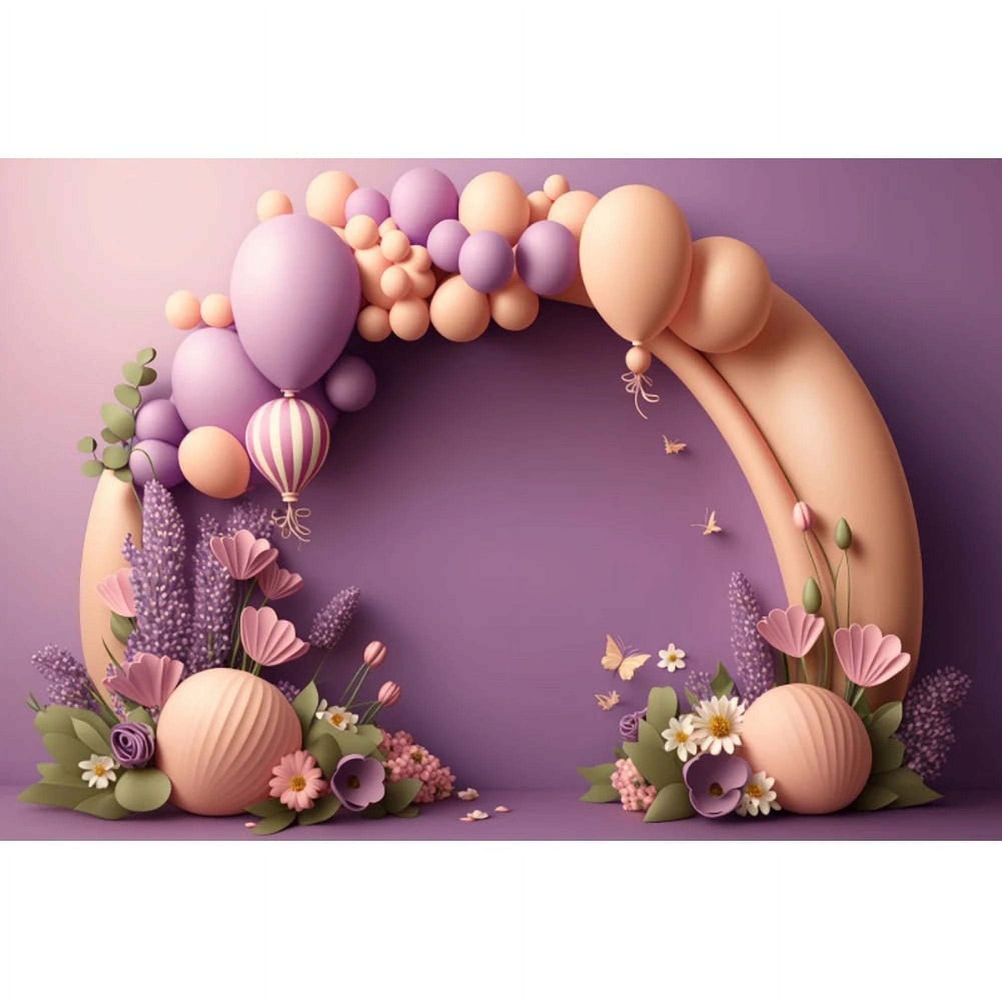 Colorful Balloon Photography Backdrops Boy Girl One Year Birthday Party ...