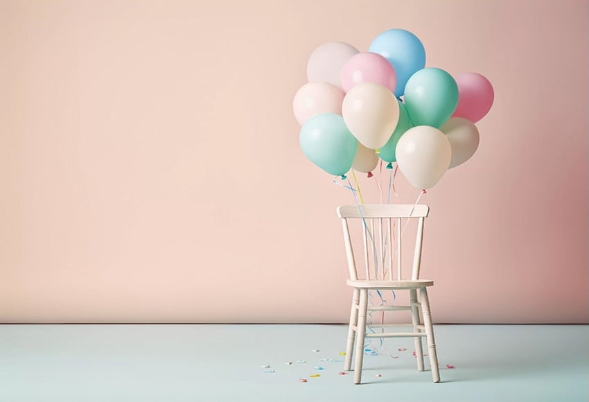 Colorful Balloon Solid Color Kids Birthday Party Cake Samsh Portrait r ...