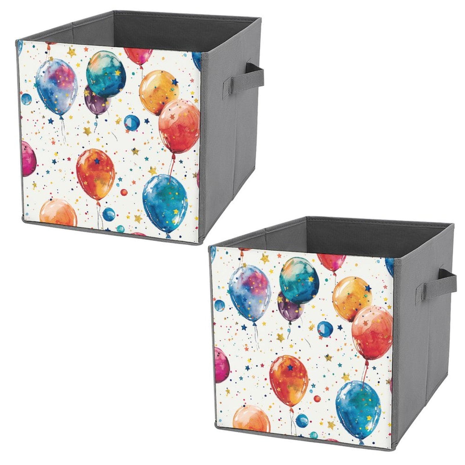 Colorful Balloons 17Storage Box With Easy Carry Handle, Collapsible ...