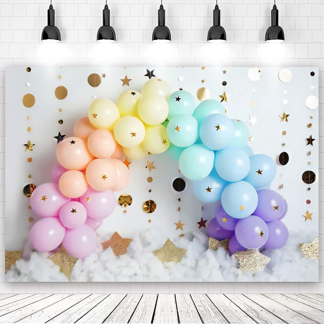 Colorful Balloons Backdrop for Baby Kids Birthday Party Portrait ...