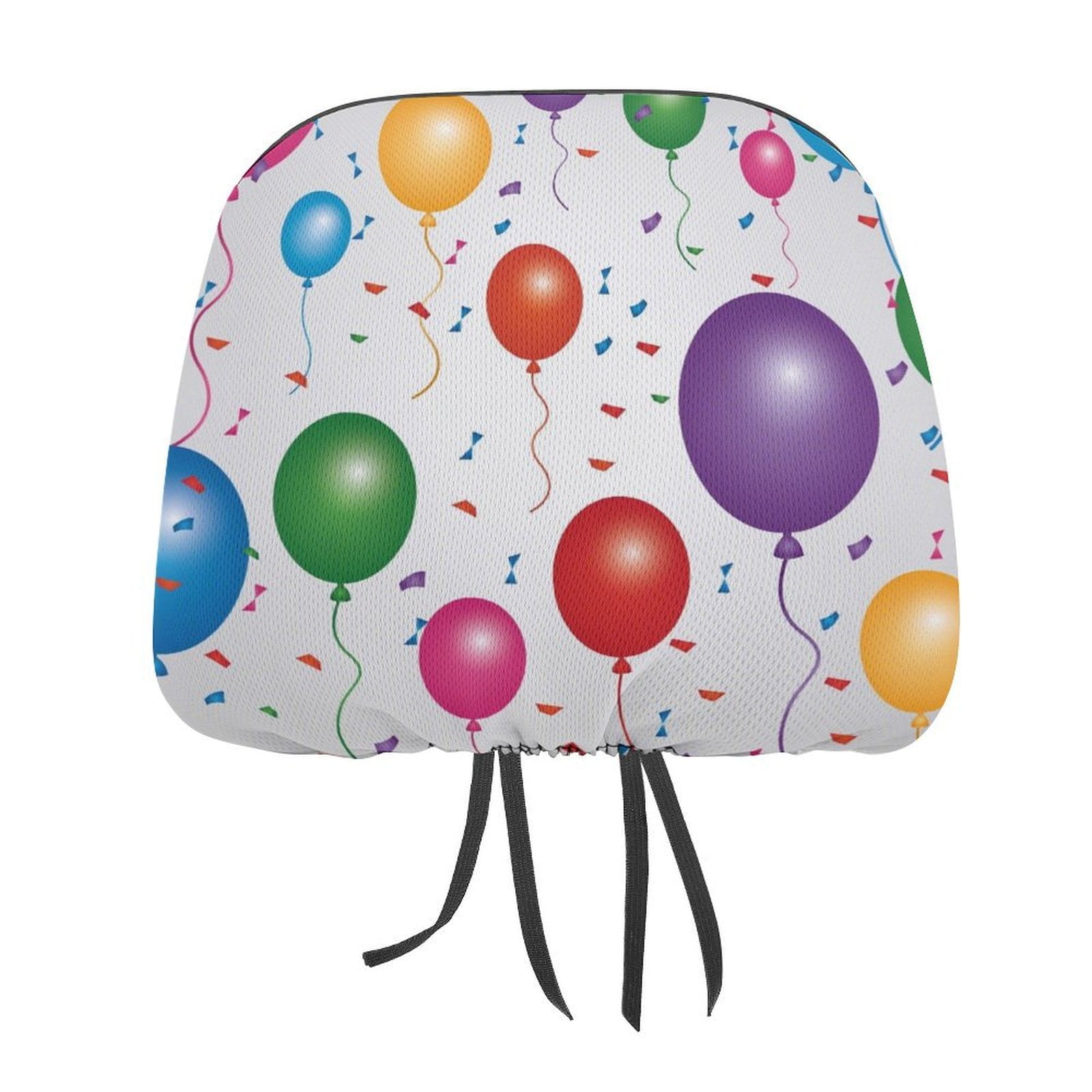 Colorful Balloons Pattern Car Headrest Covers 2 Pcs Front Seat Headrest ...