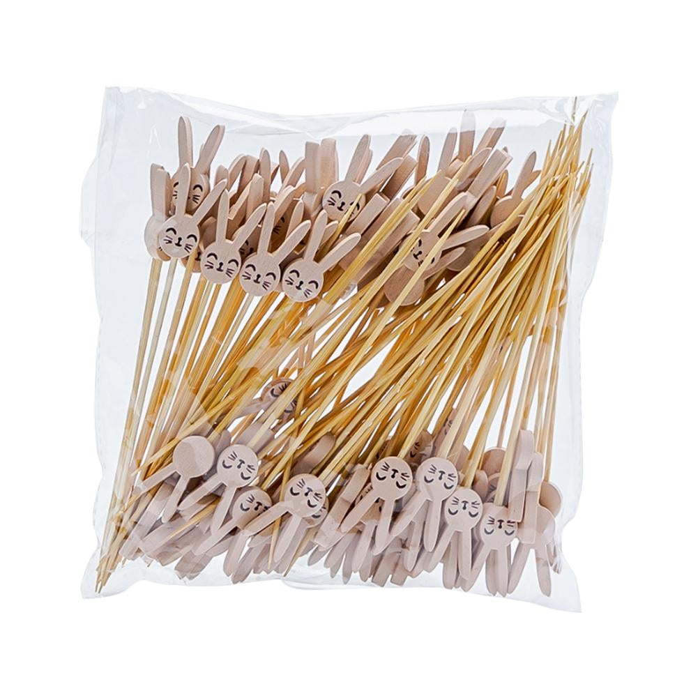 Colorful Bamboo Picks for Parties - 100pcs, Easter Egg & Chiad Theme, 4 ...