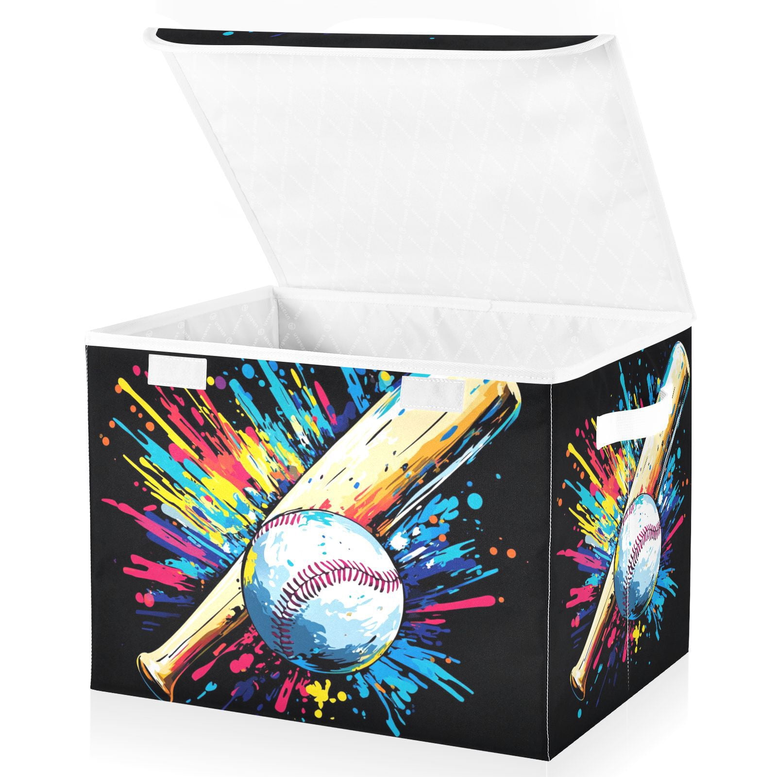 Colorful Baseball Bat Storage Basket for Shelves Foldable Container ...