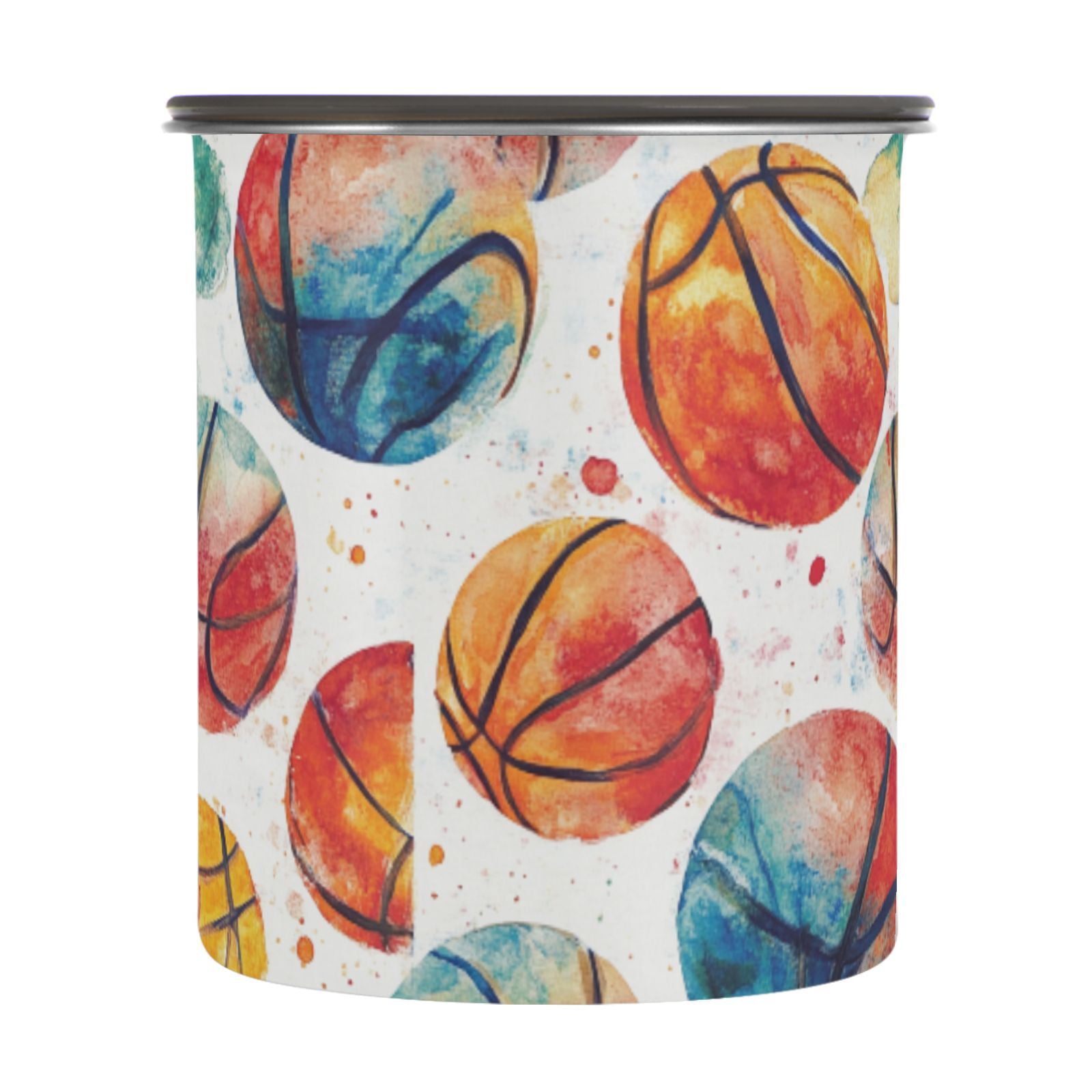 Colorful Basketball Airtight Coffee Bean Canister 30oz Food Storage ...