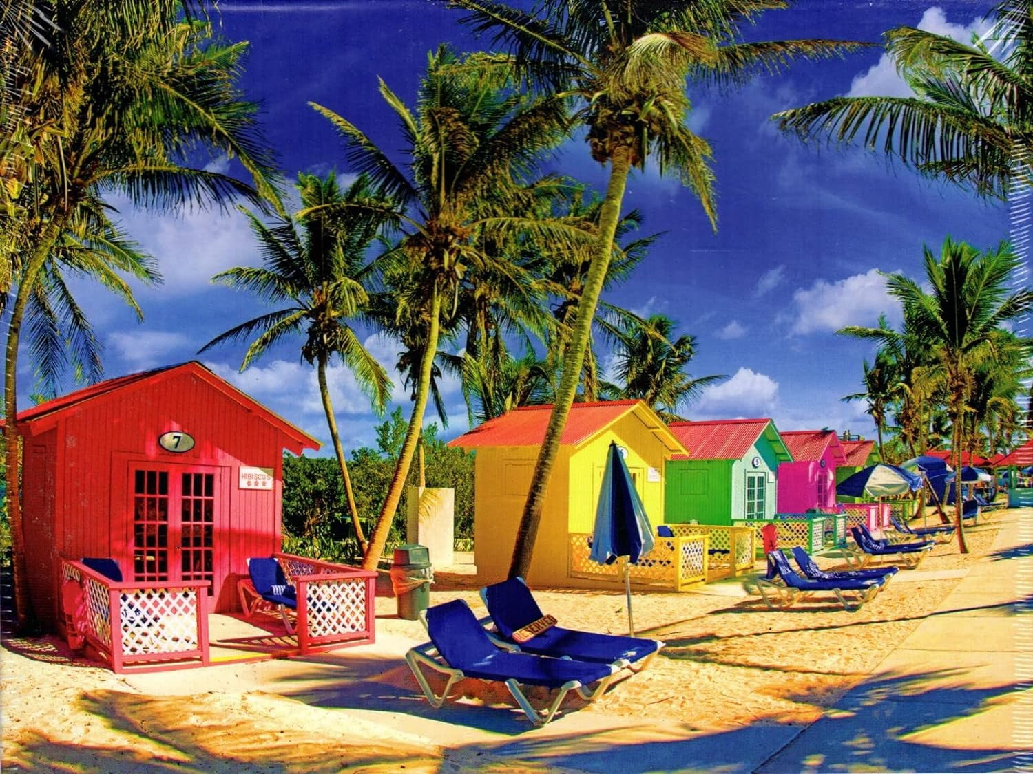 Colorful Beach Huts Jigsaw Puzzles for Adults 1000 Pieces Fun ...
