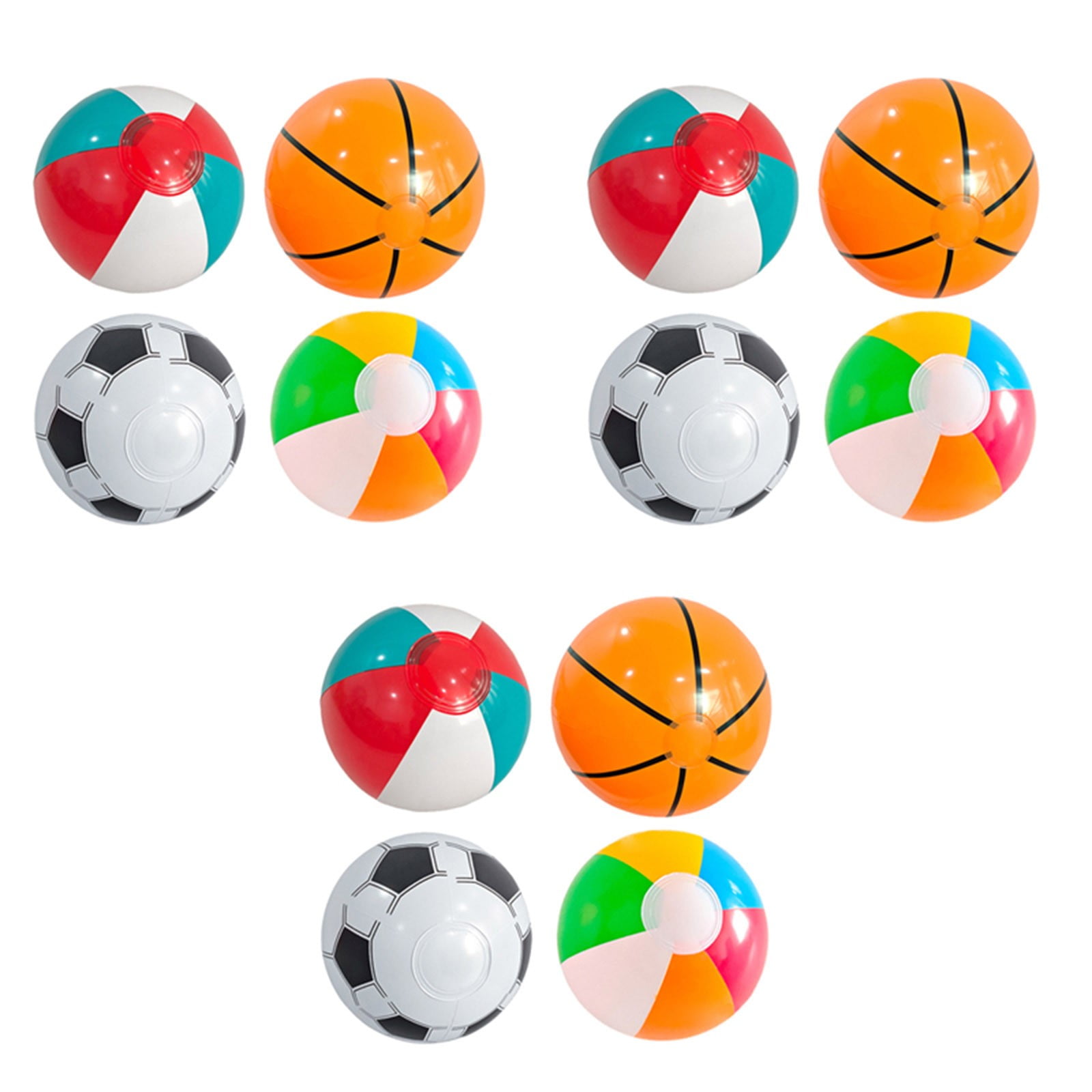 Colorful Beach Racket Ball Set 12 Pack Inflatable Water Pool Game ...