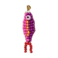 Colorful Beaded Fish Shape Keychain with Rotating Lobster Claws Clip ...