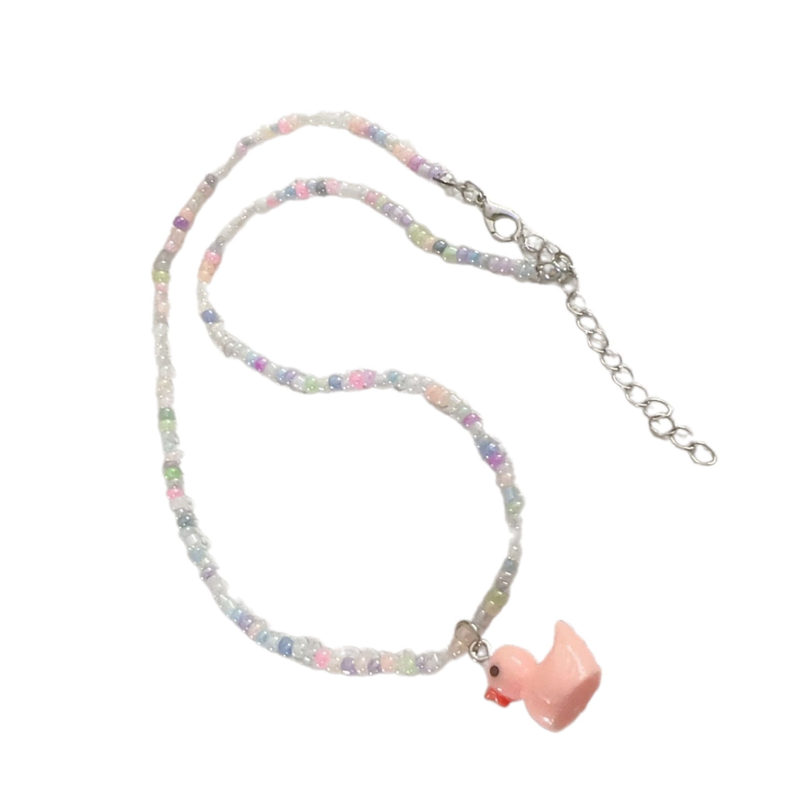 Colorful Beaded Necklaces Women Stackable Shapes Neckchains Bohemian ...