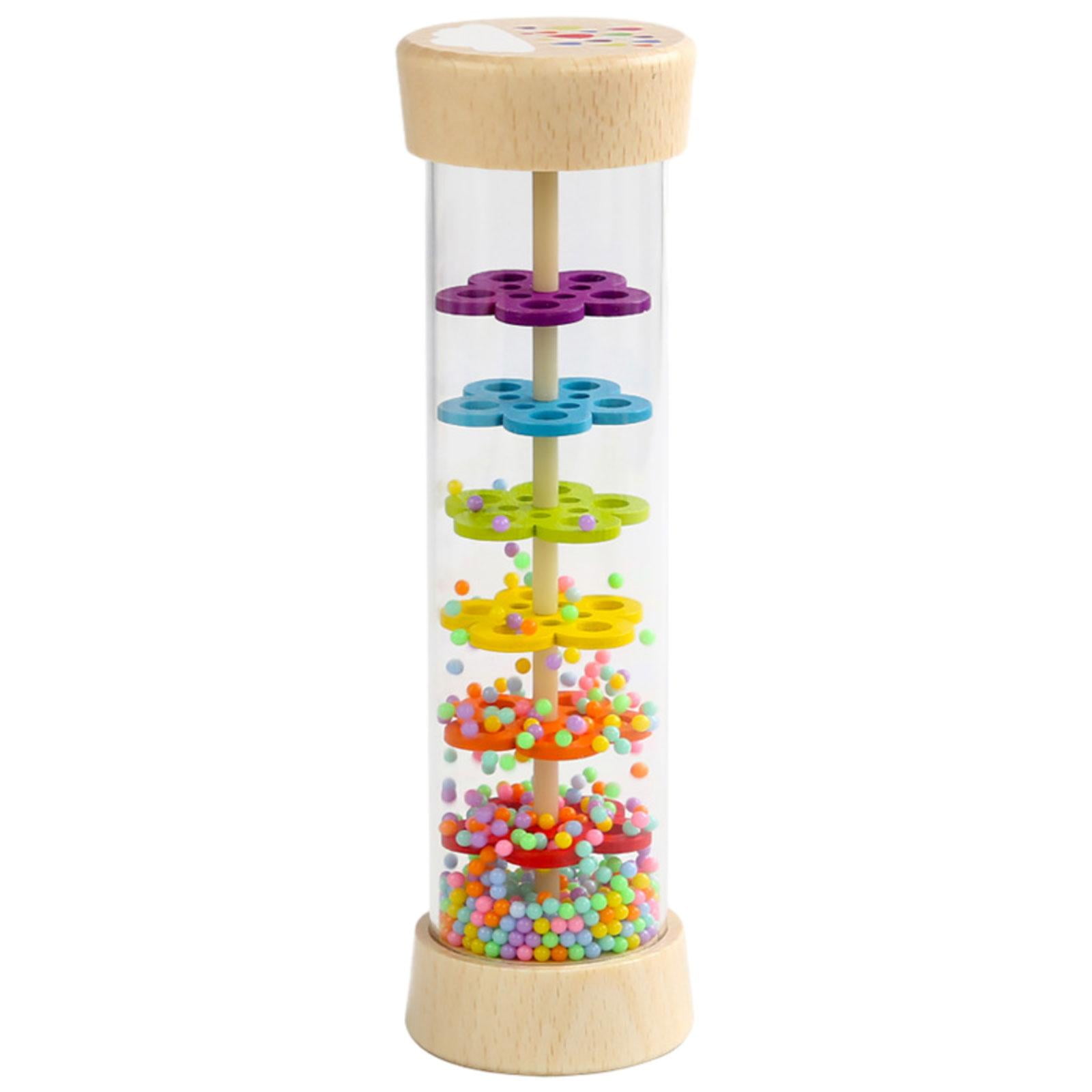Colorful Beaded Raindrop Baby Rattle Shaker Rainmaker for Kids Children ...