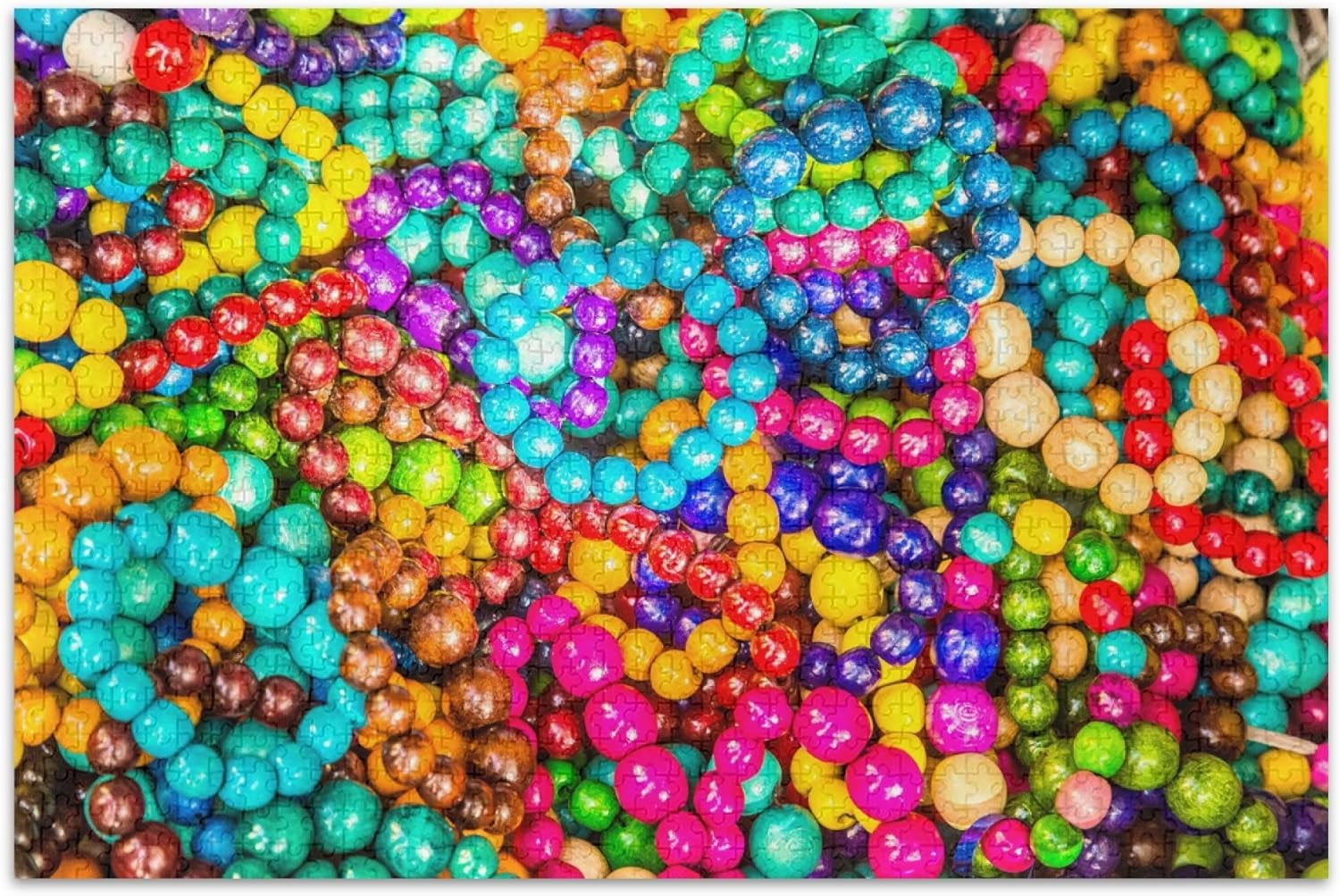 Colorful Beads Jigsaw Puzzle 500 Pieces for Adults Teens Kids, Fun ...